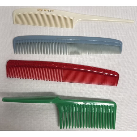 Makeup | Vtg Hair Combs Dupont Tame Unbreakable Nylon Usa Made Glitter ...